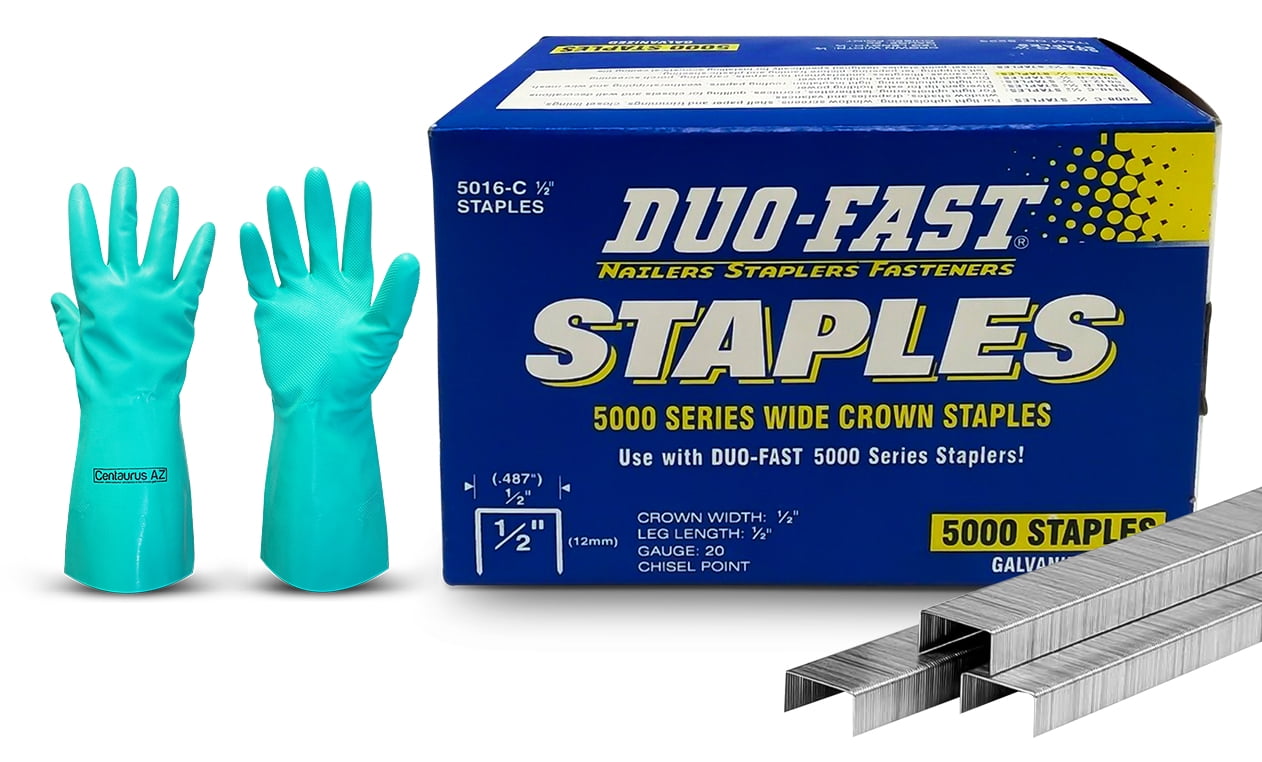 Duo-Fast Staples-1/2 inch Crown Staples-High Quality Galvanized Chisel ...