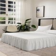 Bed Skirt Queen Size Ruffled Bed Skirt with Split Corners, 16 Inch Drop ...