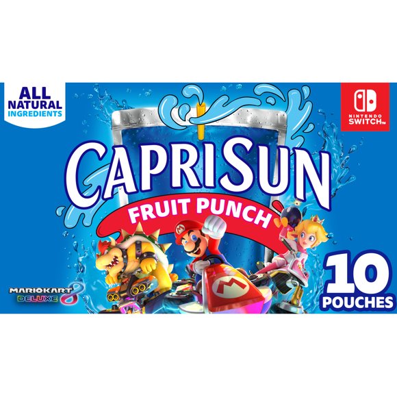 Capri Sun Fruit Punch Juice Box Pouches, 10 ct Box, 6 fl oz Pouches