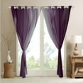 Gradient Purple and Greyish White Curtains & Drapes,Irregular Silver ...