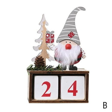 Parisloft Freestanding House Shaped Christmas Countdown Calendar with ...