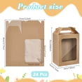 24Pcs Rectangle Paper Storage Gift Boxes Visible Winbow Gift Packaging ...