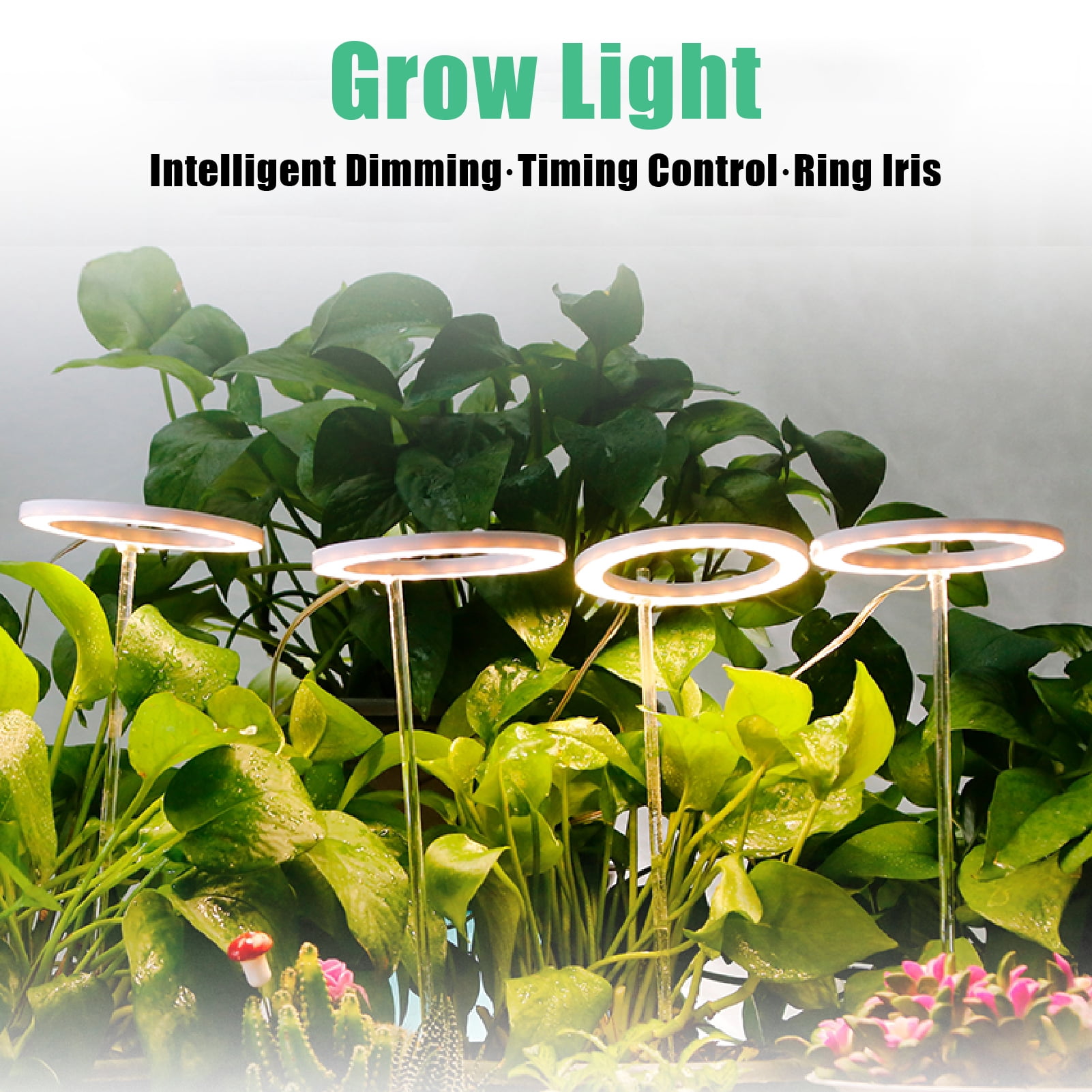 Farfi Grow Light Angel Ring Three Spectrum Optional LED Flower ...