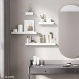 Ballucci Modern Floating Shelves, Set of 4 Wood Wall Mount Shelves ...