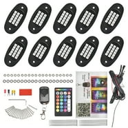 Sunpie 12 Pod RGB-W LED Rock Lights Kits for Cars, Off Road, UTV ...