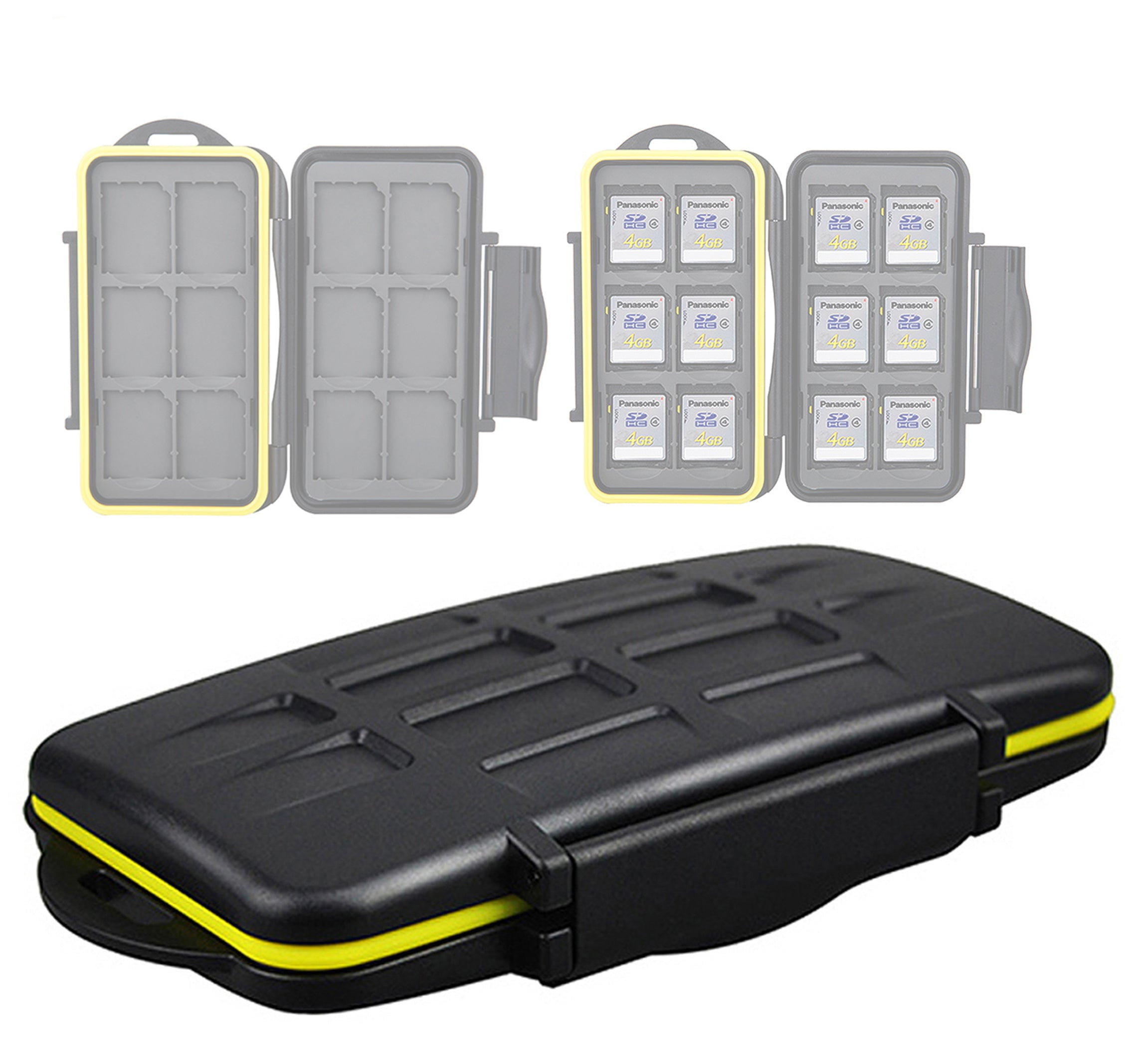 SD Card Case, SD Card Holder, JJC MC-SD12 Anti-Shock Water-Resistant ...