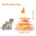 3 IN 1 Cat Toy 3 Tier Tower Interactive Ball Toy With 2 Moving Balls ...