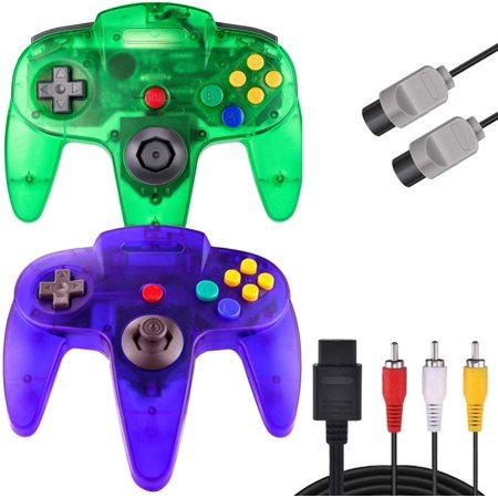 N64 Controller, XYCCA 2 Pack Classic Wired N64 Gamepad Upgraded ...