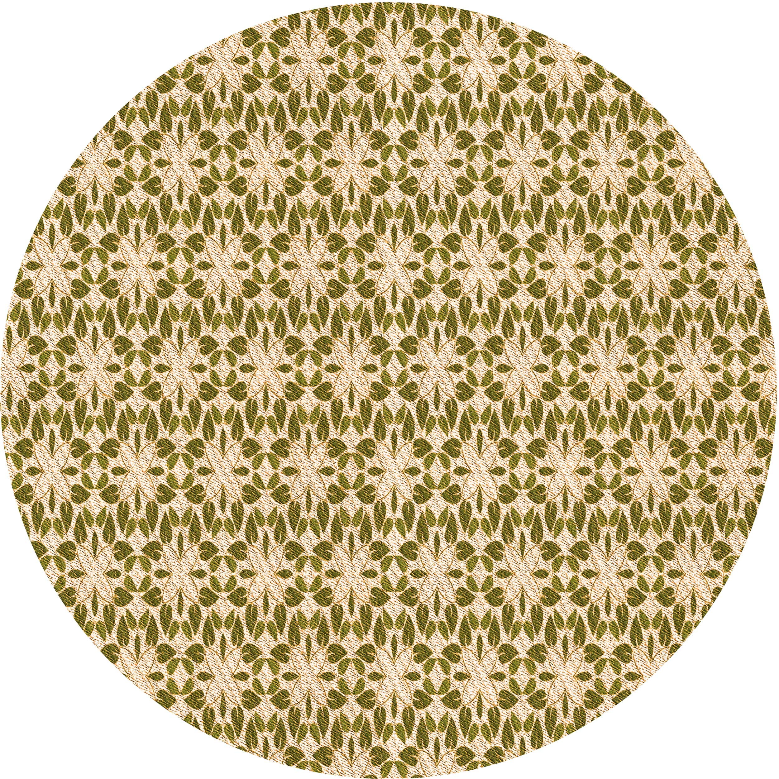 Ahgly Company Indoor Round Patterned Cardboard Brown Gold Area Rugs, 5 ...