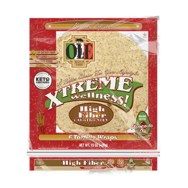 Ole Xtreme Wellness High Fiber, Low Net Carb Tortilla Wraps - Zero ...