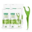 GUM Angled Floss Picks, Satin Dental Floss, 75 Count, Icy Mint, 4 Pack ...