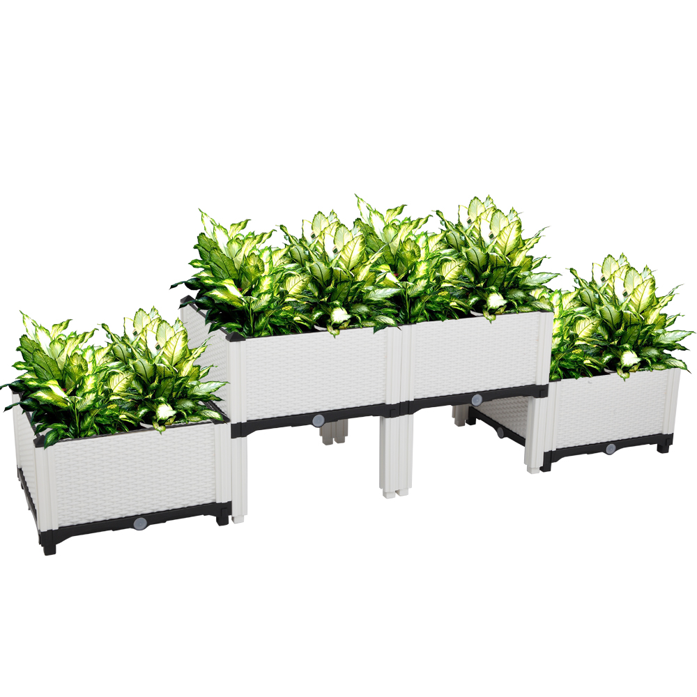 4 Packs Elevated Raised Garden Bed Indoor Outdoor Planter Box With Legs 4 Packs Elevated Raised Garden Bed Indoor Outdoor Planter Box With Legs