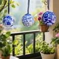 6 Pack Blue And White Porcelain Christmas Decorations Elegant Ornaments ...