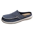 AUDeals Orthopedic Slippers, Canvas House Shoes with Suede Slip On Clog ...