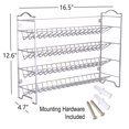 Silver Spice Rack Organizer with 36 Empty Square Jars Set for ...