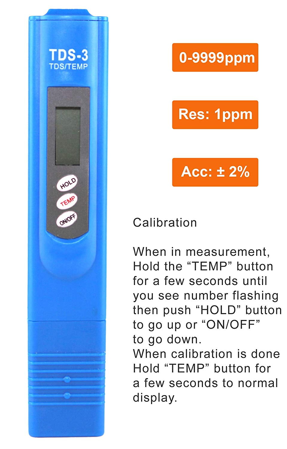 Dr.Health (TM) TDS-3 Digital Pocket Size TDS Meter, Water Quality ...