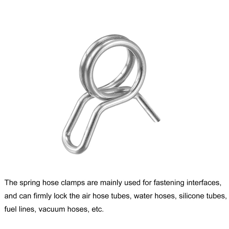 Gas Line Clamps 60-Piece Spring Hose Clamp Assortment - 6 Sizes For ...