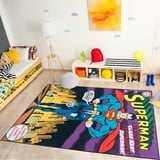 Warner Bros Superman Comic Cover Youth Printed Multicolor Indoor Area ...