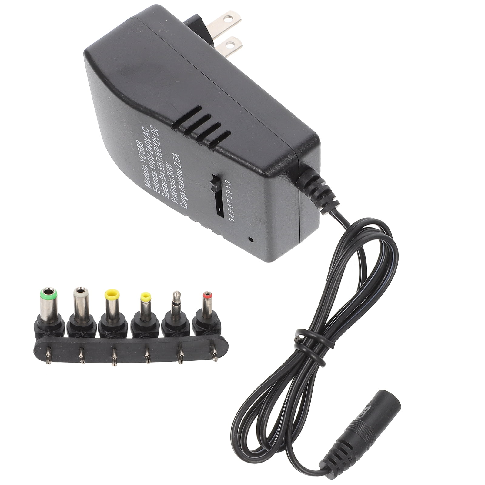 Masteelfca 1 Set Universal Power Adapter Adjustable Charger Power Supply For Laptop Us Plug 8.20x7.00x4.80cm