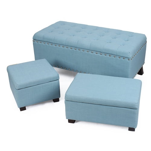 Adeco Trading Home 3 Piece Ottoman Set - Walmart.com