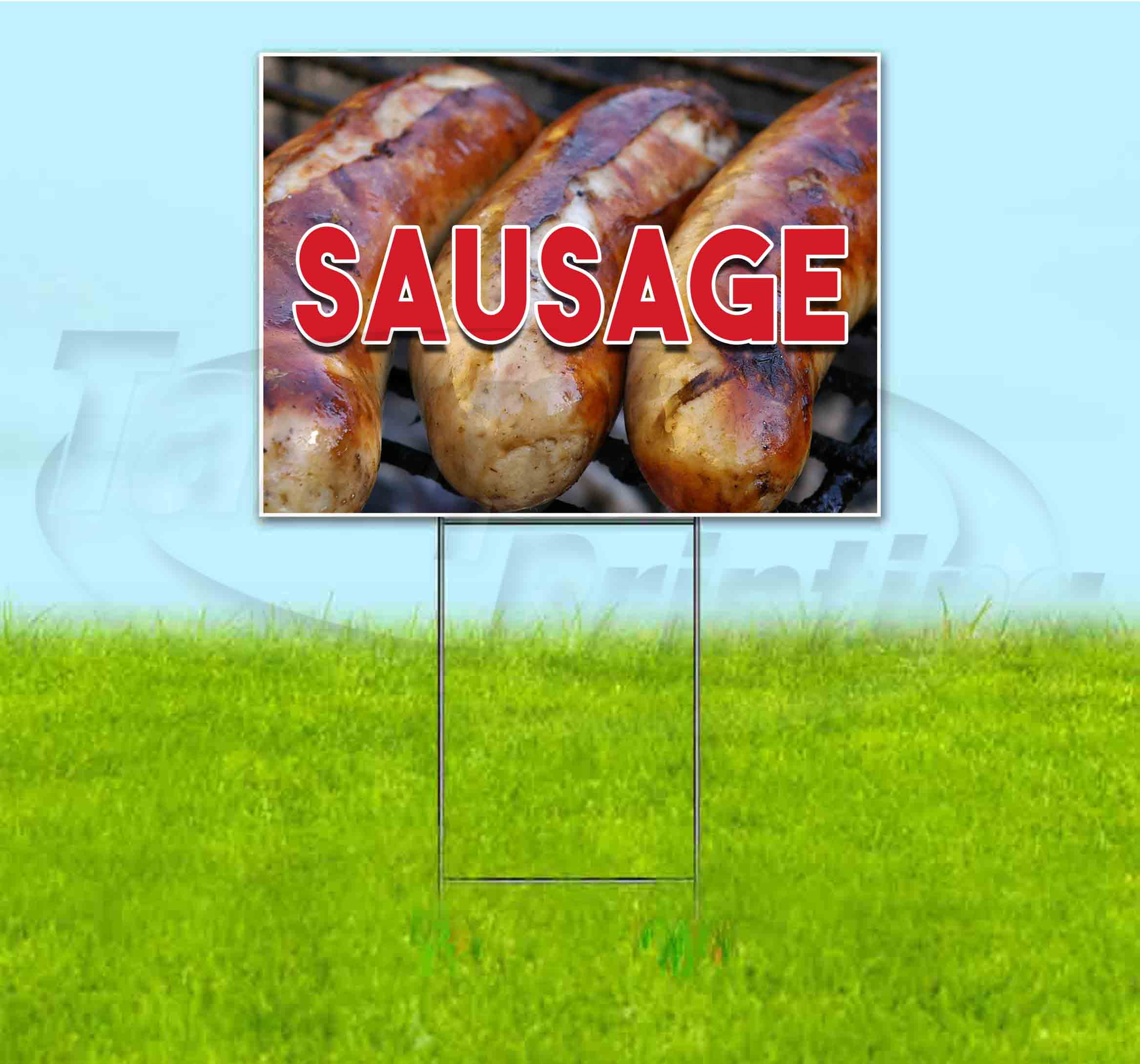 Sausage (18" x 24") Yard Sign, Includes Metal Step Stake - Walmart.com