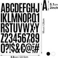 CCOCC 8 Sheets 2 Inch Large Vinyl Letter & Number Stickers Self ...