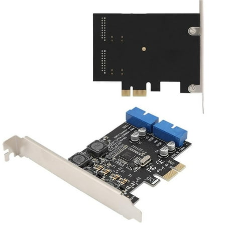 Desktop 4-port PCI-E to USB3.0 Front Dual 19/20PIN Adapter Card PCI-E ...
