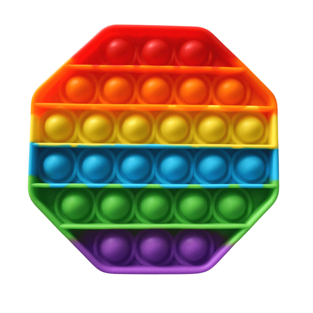 Little Bumper Rainbow Color Silicone Push It Bubble Pop Fidget Sensory ...