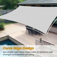 NAWAY 20'X20' Light Grey Rectangular Sun Shade Sail – HDPE 95% UV Block ...