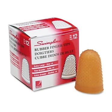 Rubber Finger Tips 11 1/2 Medium, Amber, Dozen - Walmart.com