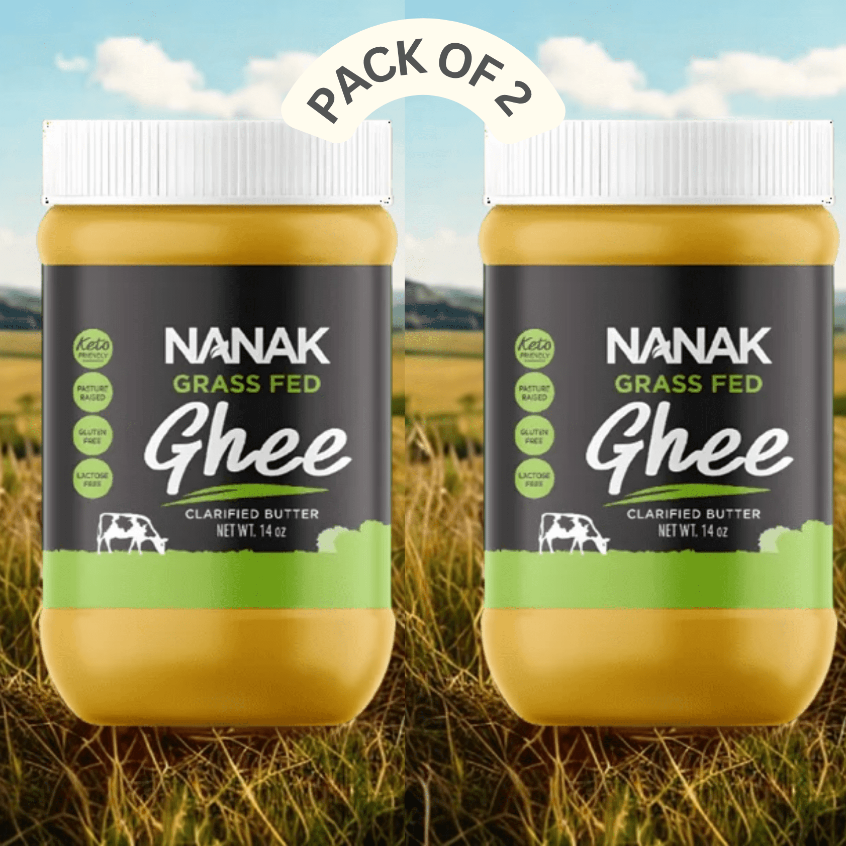 Click here for Nanak Grass Fed Ghee Multi Pack Of 2 - 400 Gms Eac... prices