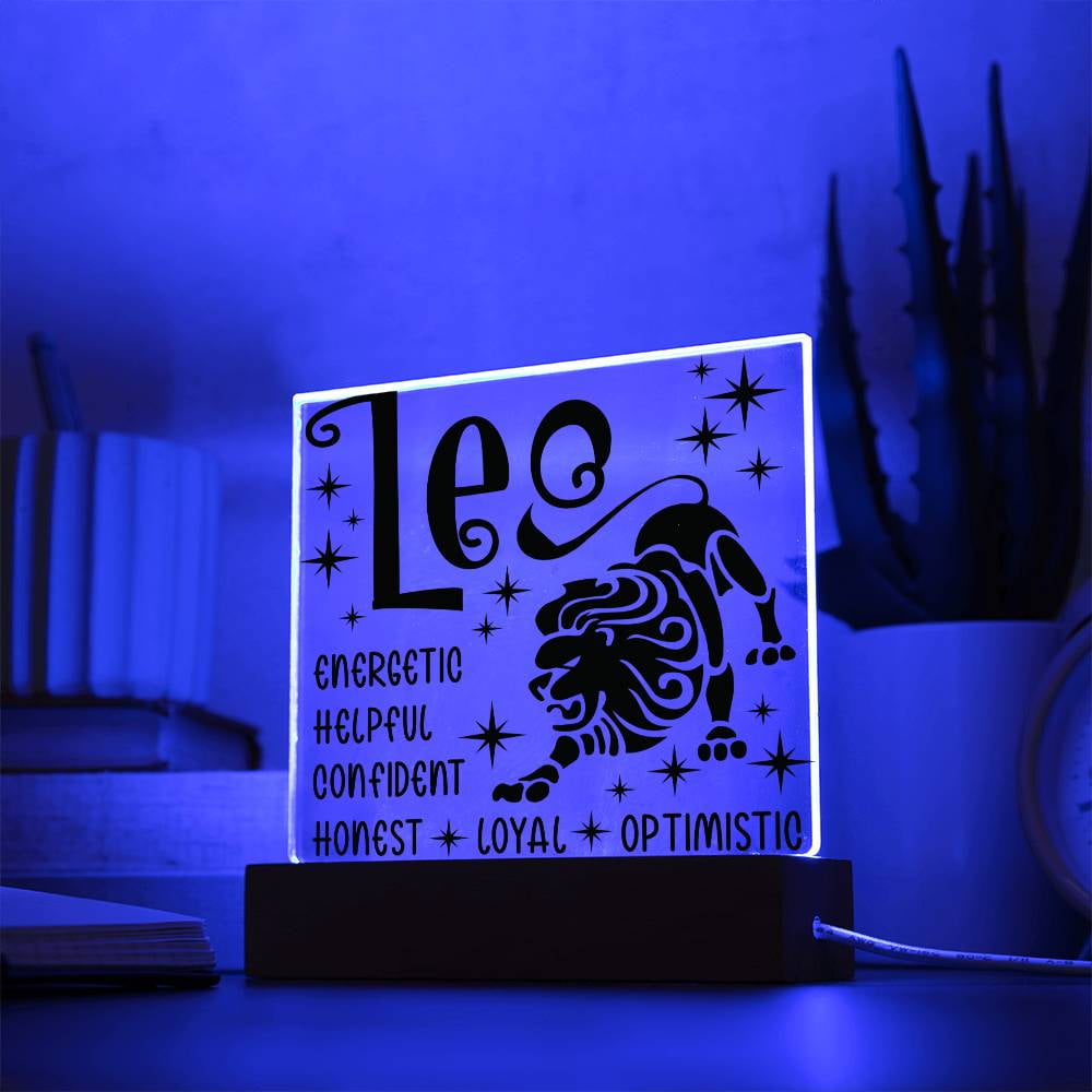 Leo Zodiac Sign Positive Traits | Acrylic Square Plaque - Walmart.com