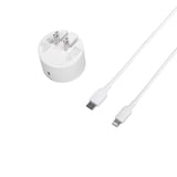 onn 20W Single USB-C Port Wall Charger With 3ft C-Lighting Cable, Fast ...
