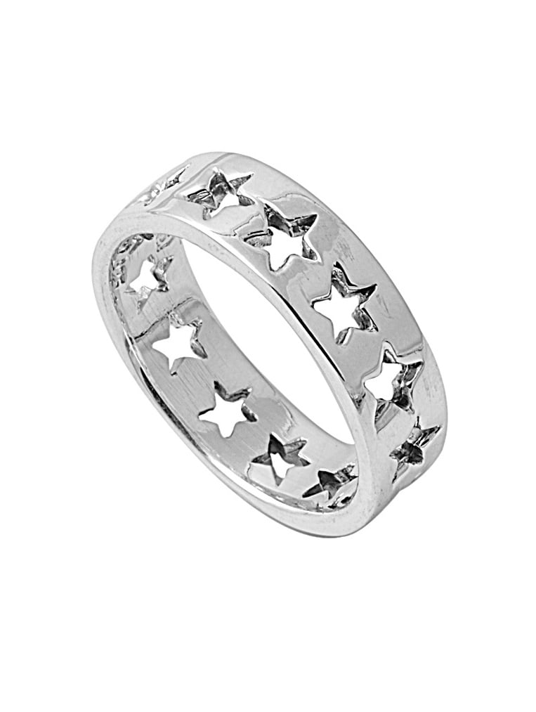 925 Sterling Silver Star Bullet Holes Ring Size 10 - Walmart.com