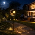 Dusk to Dawn Solar Stake Lights, Hummingbird Moon Shaped Outdoor Lamp ...