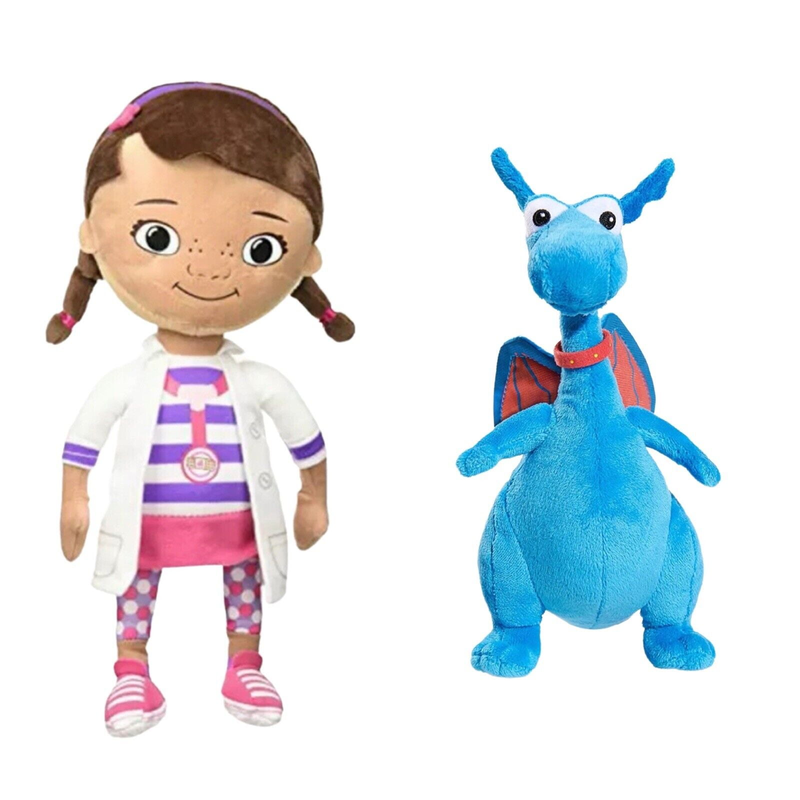 2pc Set Plush Doc Doctor Girl 12” & Stuffy Dragon 8” Stuffed Animal ...