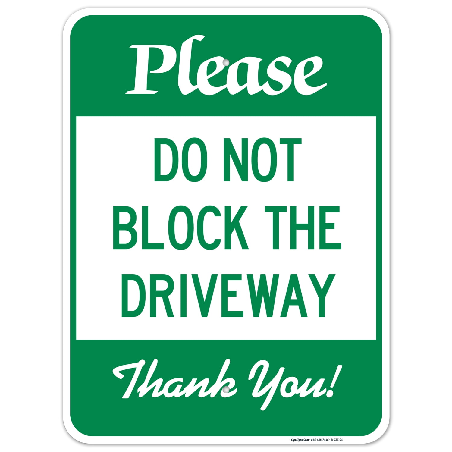 Do Not Block The Driveway Sign, - Walmart.com