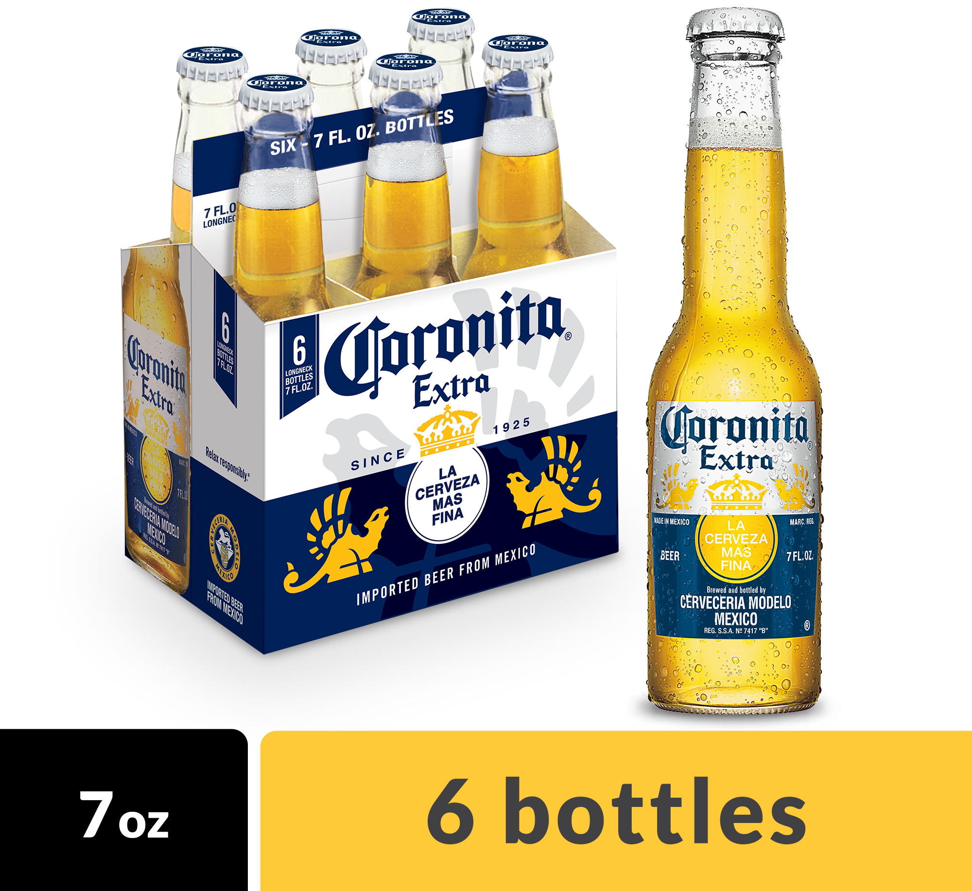 Corona Extra Coronita Mexican Lager Beer 6 Pk 7 Fl Oz Bottles 4 6 Corona Extra Coronita Mexican Lager Beer 6 Pk 7 Fl Oz Bottles 4 6