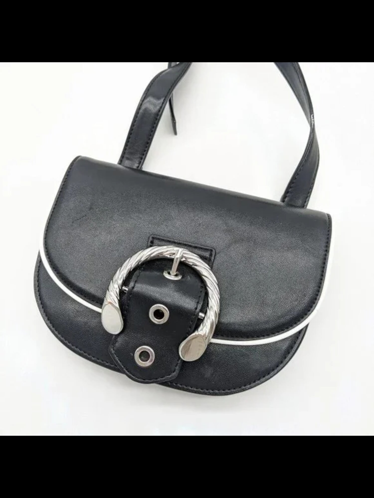 Circus NY Women's Black Carmen Metallic Contrast Trim Decorative Metal ...