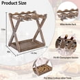Wooden Wine Racks Countertop, 4 Bottles and 6 Stemware Glass Holder ...