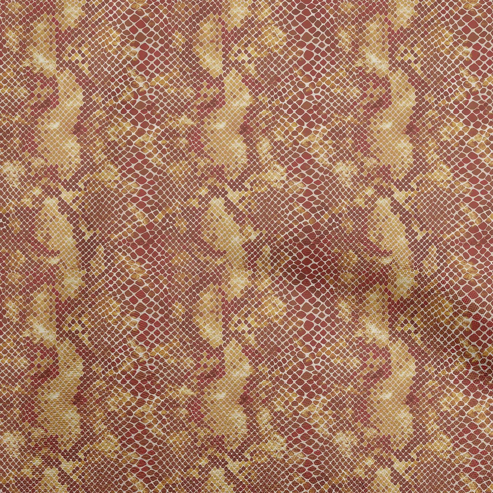 oneOone Silk Tabby Rust Brown Fabric Animal Skin Fabric For Sewing ...