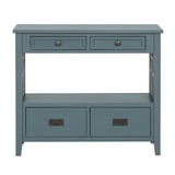 36 Inch Country Farmhouse Console Table with 4 Drawers and 1 Storage ...