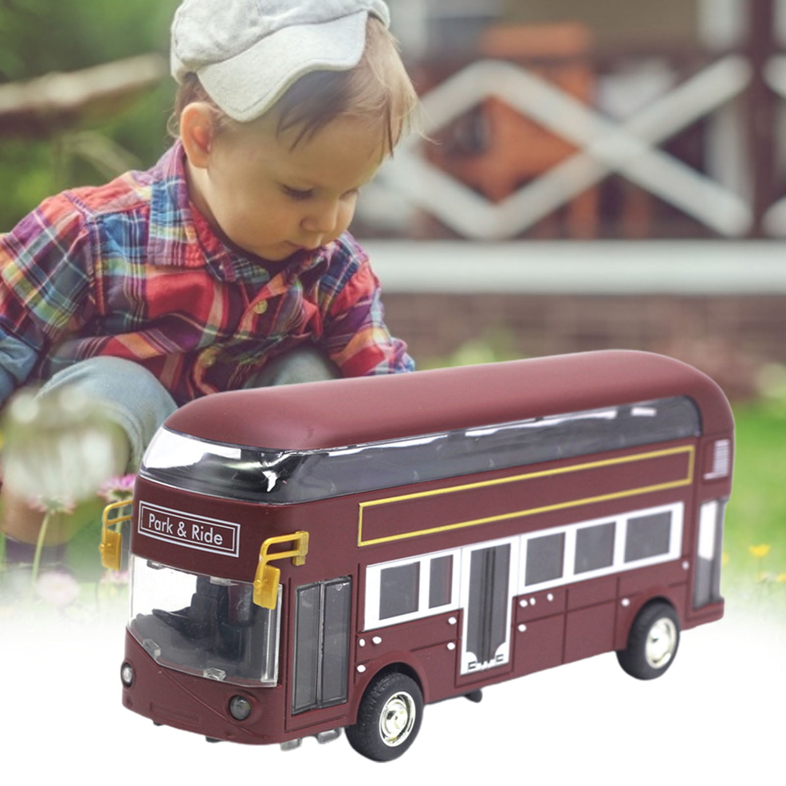 1/48 Scale Classic Double Decker Bus Model, Simple to Operate and ...