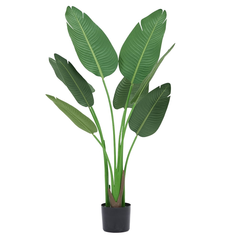 Magic Forest Decorative Faux Banana Tree Pot, Artificial Display Plant ...