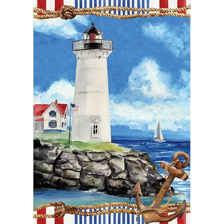 Nautical Lighthouse Summer Garden Flag Beach Decorative Yard Banner 12 ...