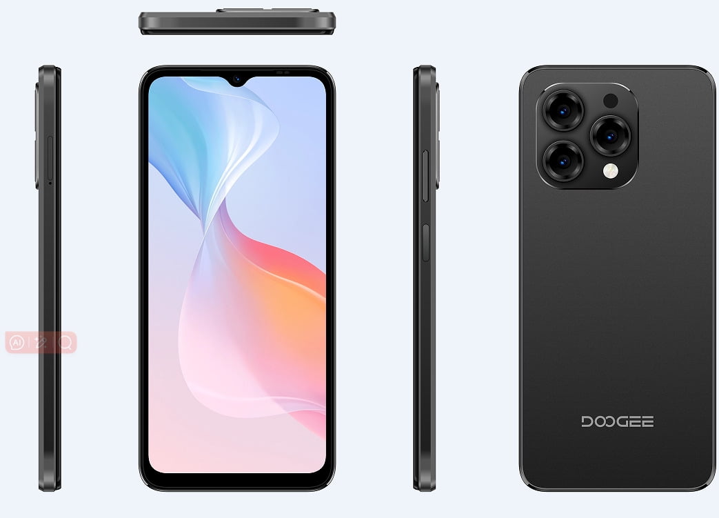 Doogee N55 4 GB 128 GB Android 14 Smartphone - Negro | Walmart en línea