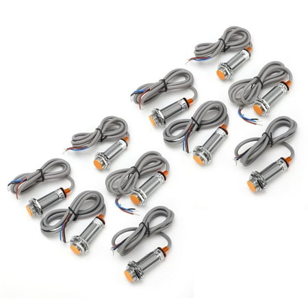 ANGGREK 10Pcs Metal Inductive Switch Proximity Limit Sensor NPN 3‑Wire ...