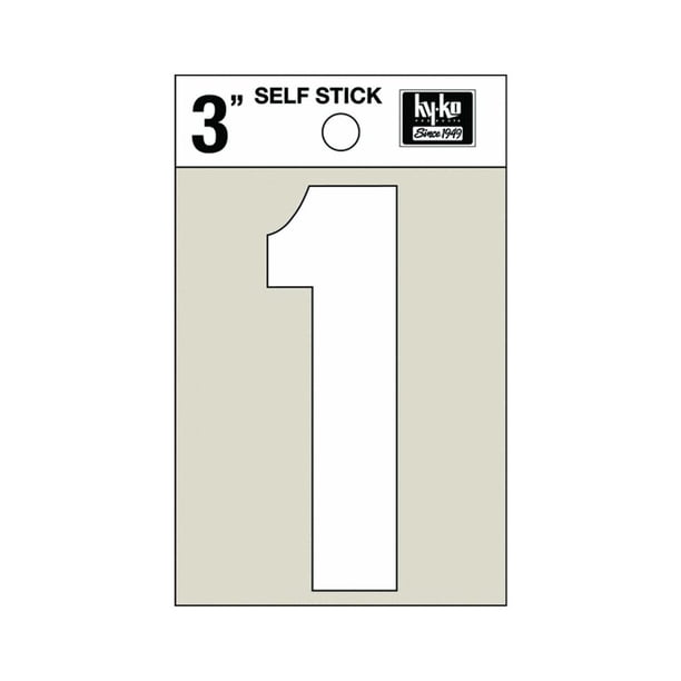 White Vinyl Die-Cut Self-Stick Numbers - Walmart.com - Walmart.com