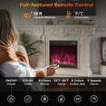 Giantex 18" Electric Fireplace Insert, 1500W Recessed Fireplace Heater ...