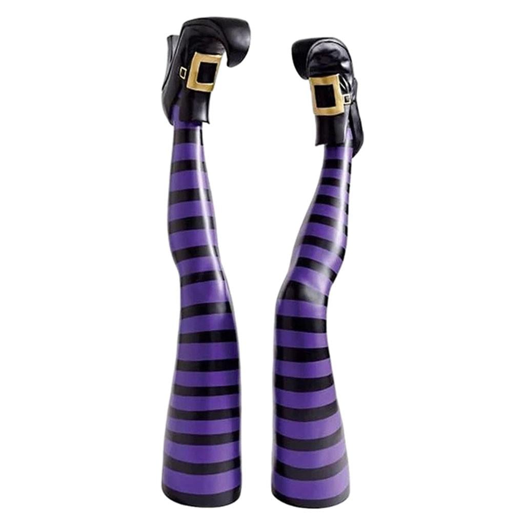 2Pcs Creative Wicked Wizards Witch Legs Prop with Slippers Outdoor ...